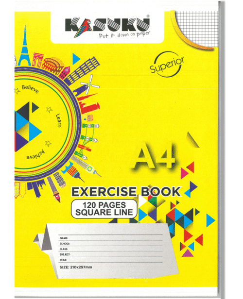 A4 Exercise Book 120pgs Squared - Stationery Kenya